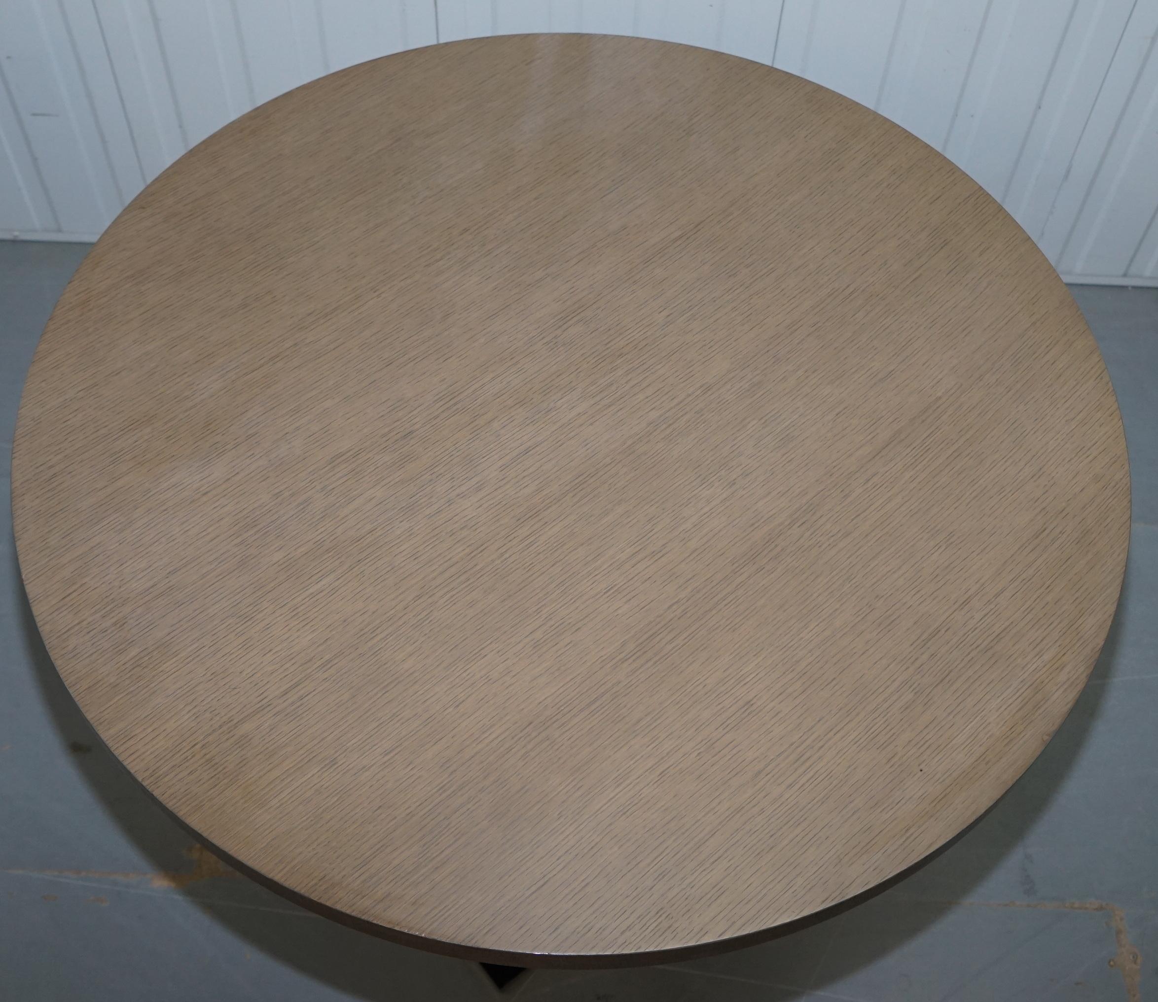 B&B Italaia Maxalto Smt11LB Simplice Pathos Chrome Round Dining Table ...