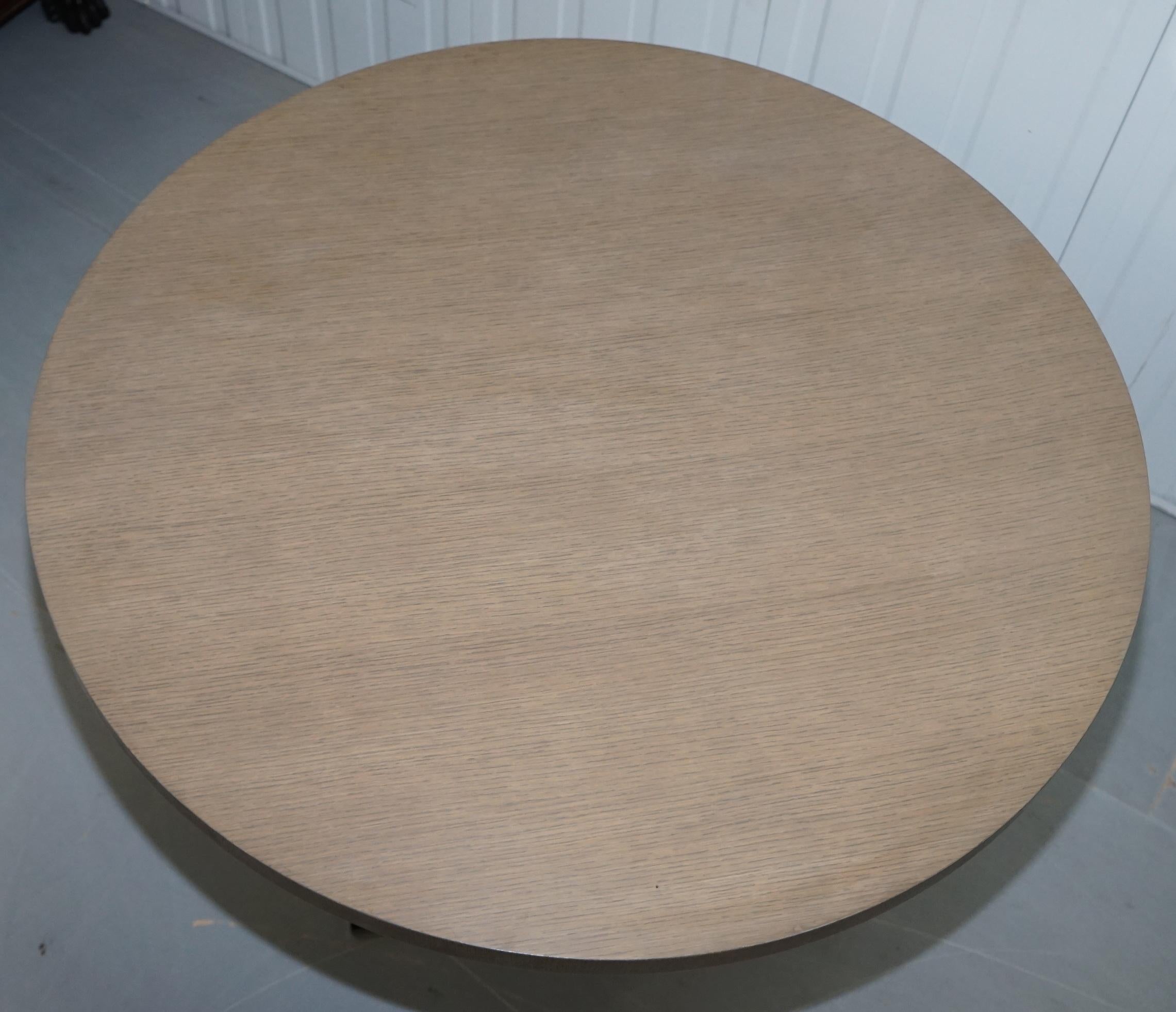 B&B Italaia Maxalto Smt11LB Simplice Pathos Chrome Round Dining Table ...