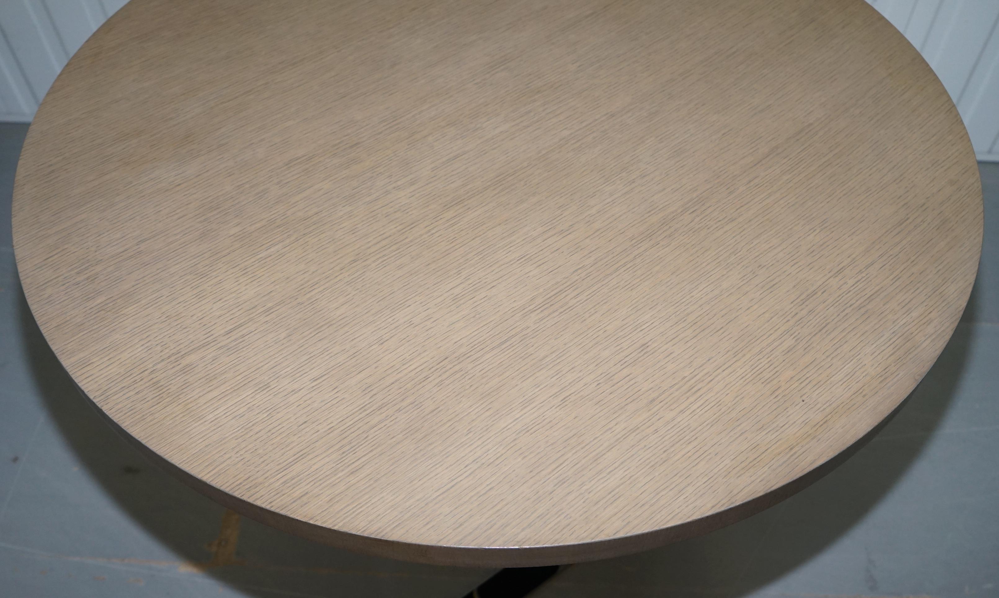 B&B Italaia Maxalto Smt11LB Simplice Pathos Chrome Round Dining Table ...