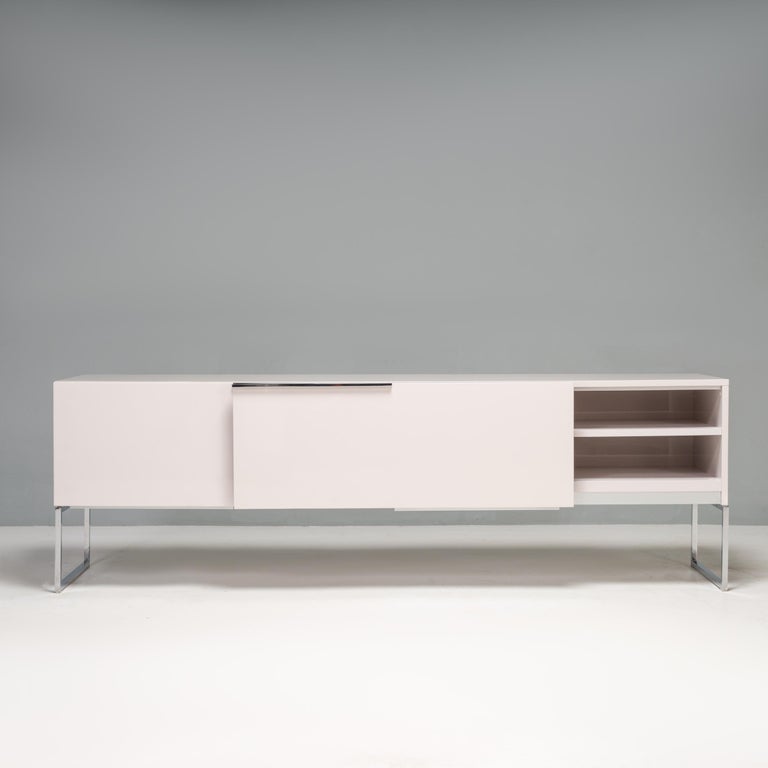 B&B Italia by Paolo Piva White Glossy Athos Wide Sideboard For Sale at ...