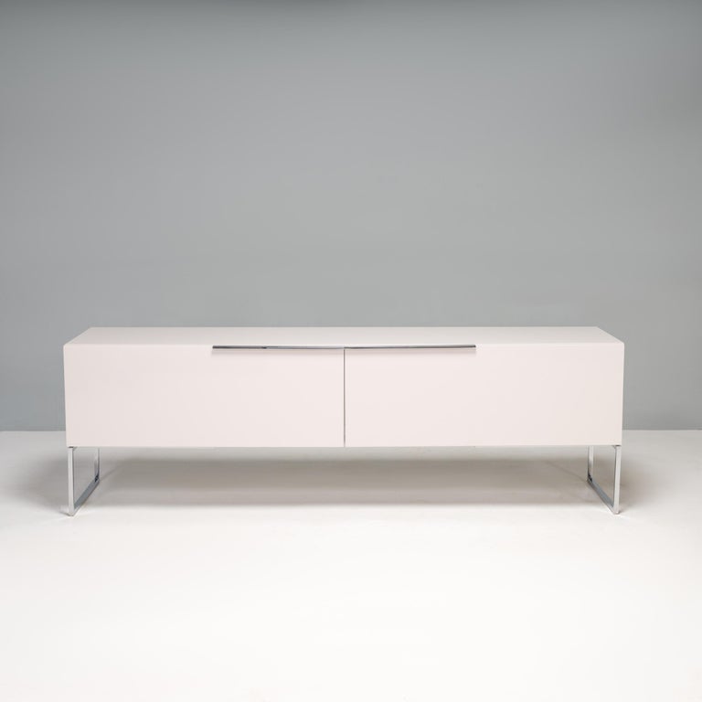 B&B Italia by Paolo Piva White Glossy Athos Wide Sideboard For Sale at ...