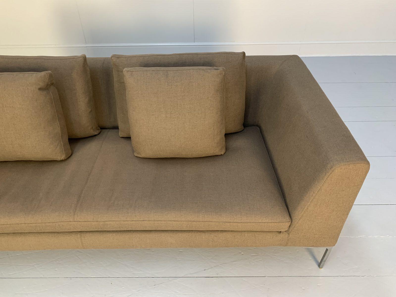 B&B Italia “Charles CH230” 3-Seat Sofa – In “Libeccio” Fabric For Sale ...