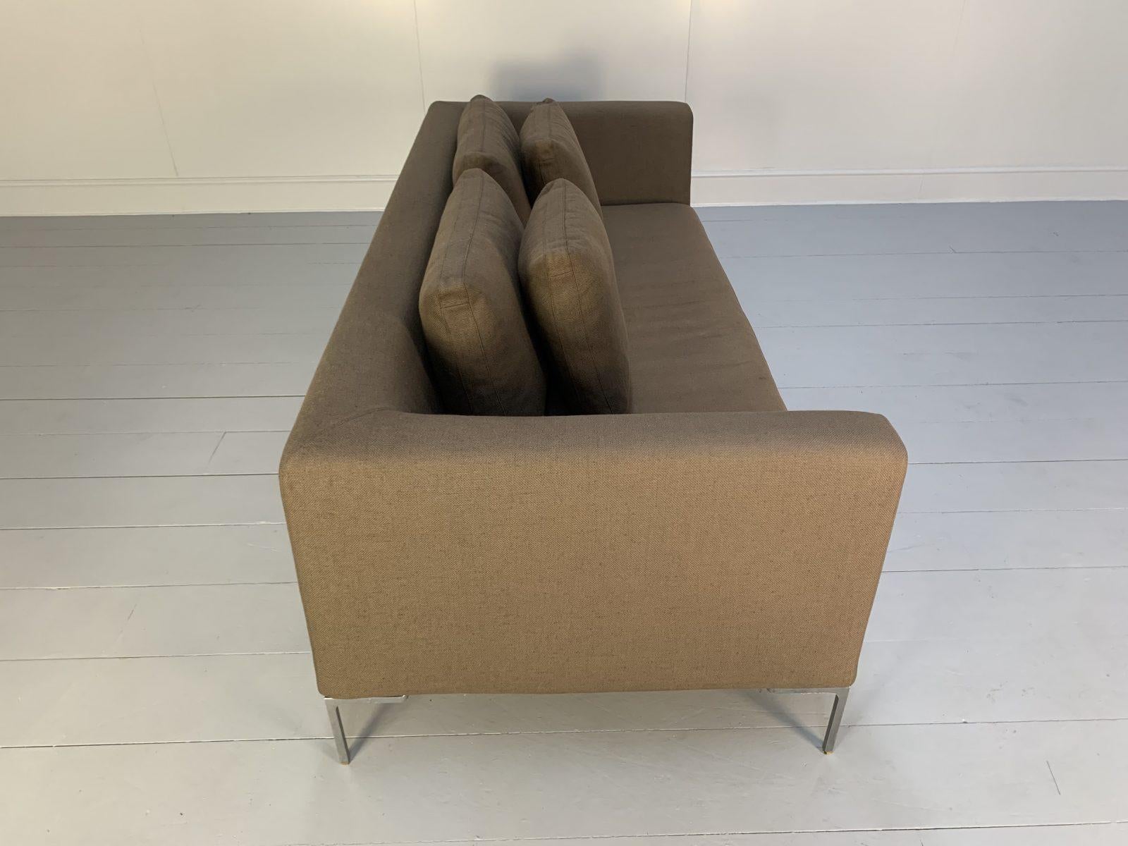 B&B Italia “Charles CH230” 3-Seat Sofa – In “Libeccio” Fabric For Sale ...