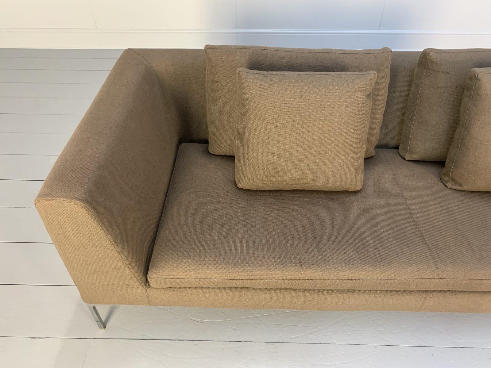 B&B Italia “Charles CH230” 3-Seat Sofa – In “Libeccio” Fabric For Sale ...