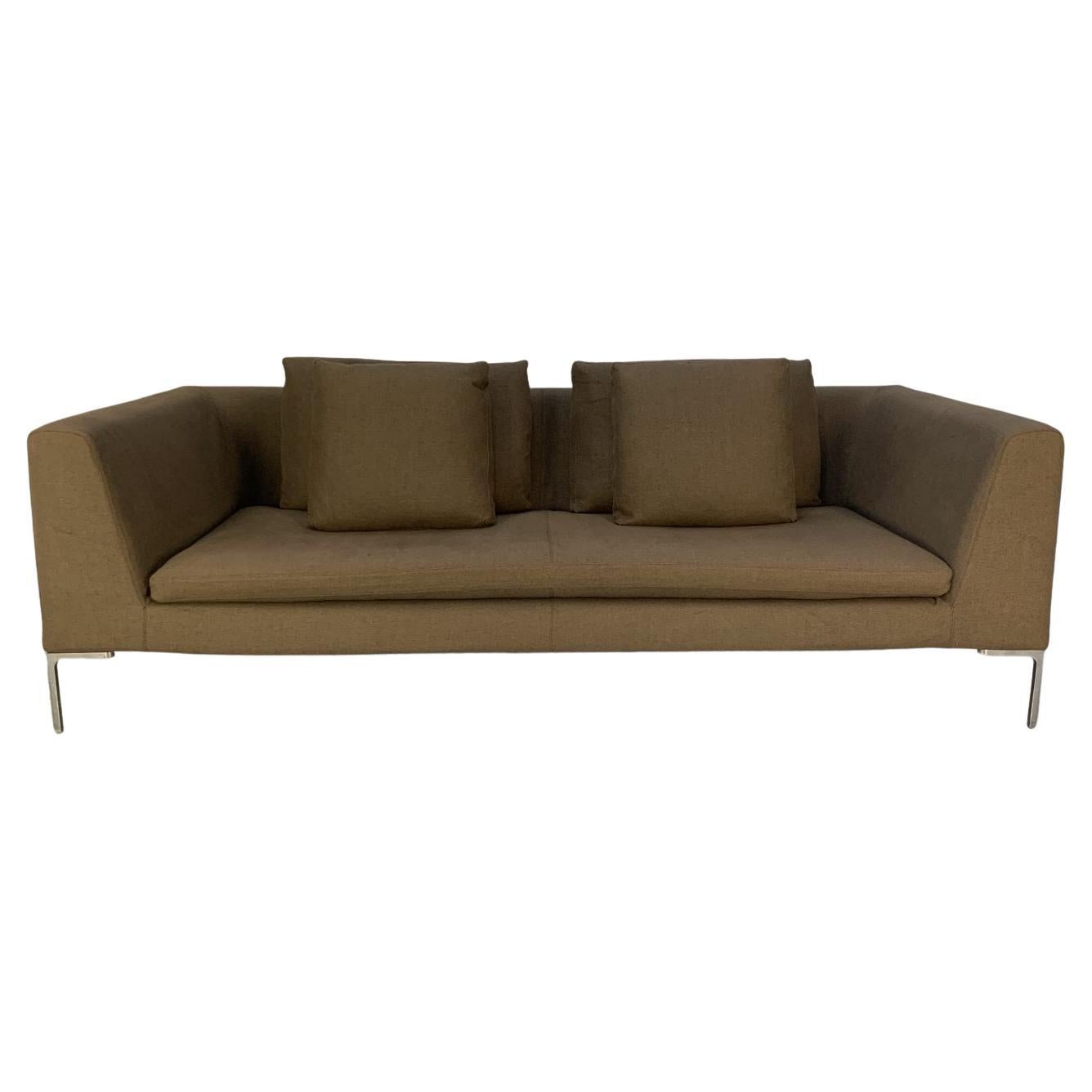 B&B Italia “Charles CH230” 3-Seat Sofa – In “Libeccio” Fabric For Sale ...