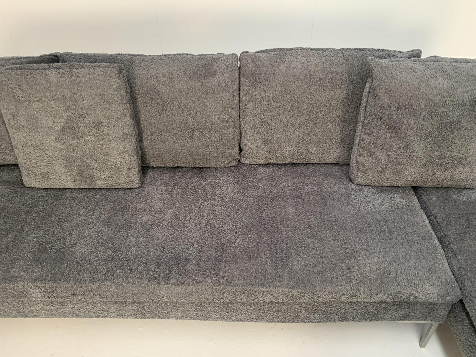 B&B Italia “Charles” L-Shape Sofa – In Dark Grey Boucle For Sale at 1stDibs
