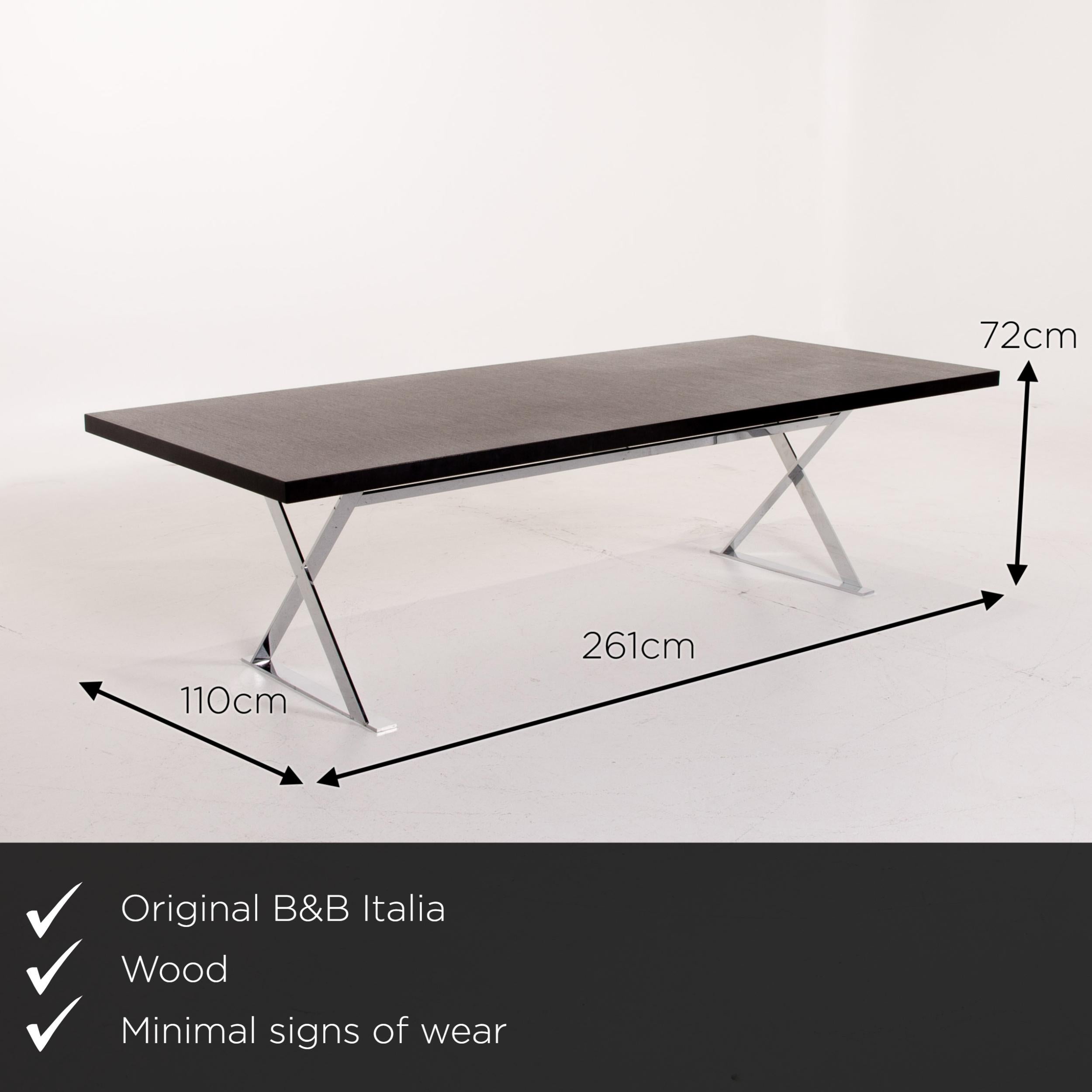 B&B Italia Max Wood Table Black Dining Table Steel at 1stDibs