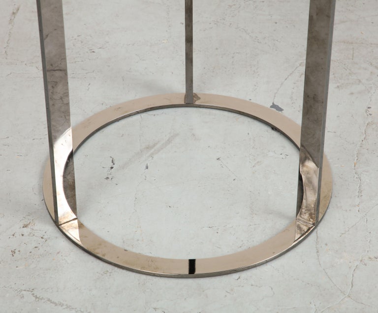 B&B Italia Mera Black Marble and Chromed Steel Small Side Table For ...