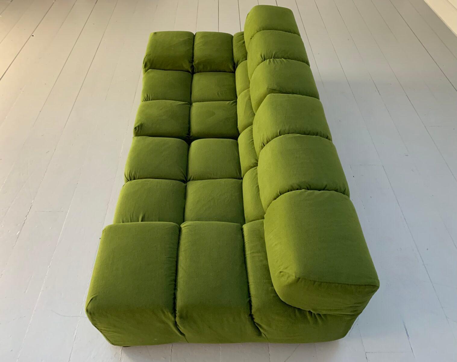 B&B Italia "Tufty Time" Sofa - In Mid Green Fabric For Sale at 1stDibs