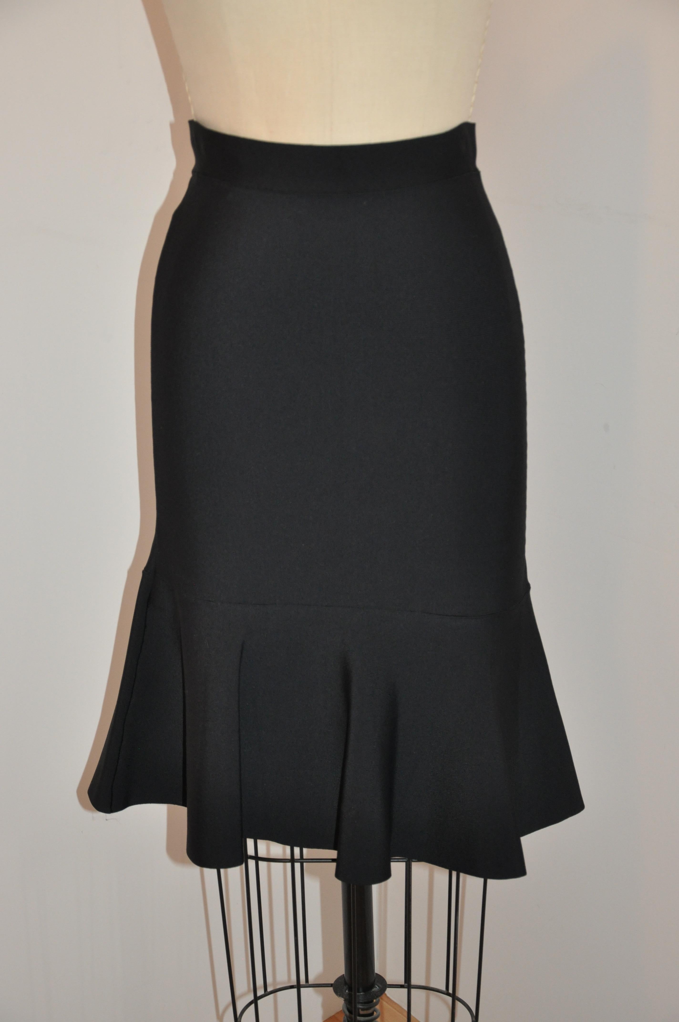 BCBGMaxazria Versatile Midnight Black Spandex Body-Hugging Skirt ...