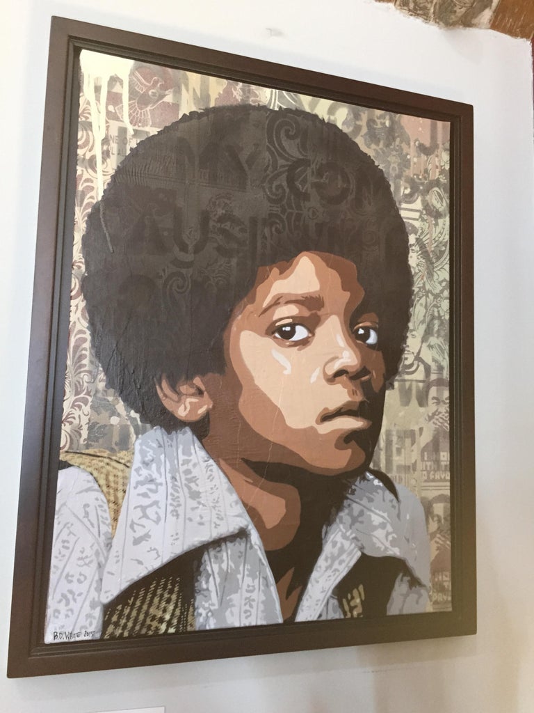 BD White - Michael Jackson Canvas by BD White For Sale at 1stDibs