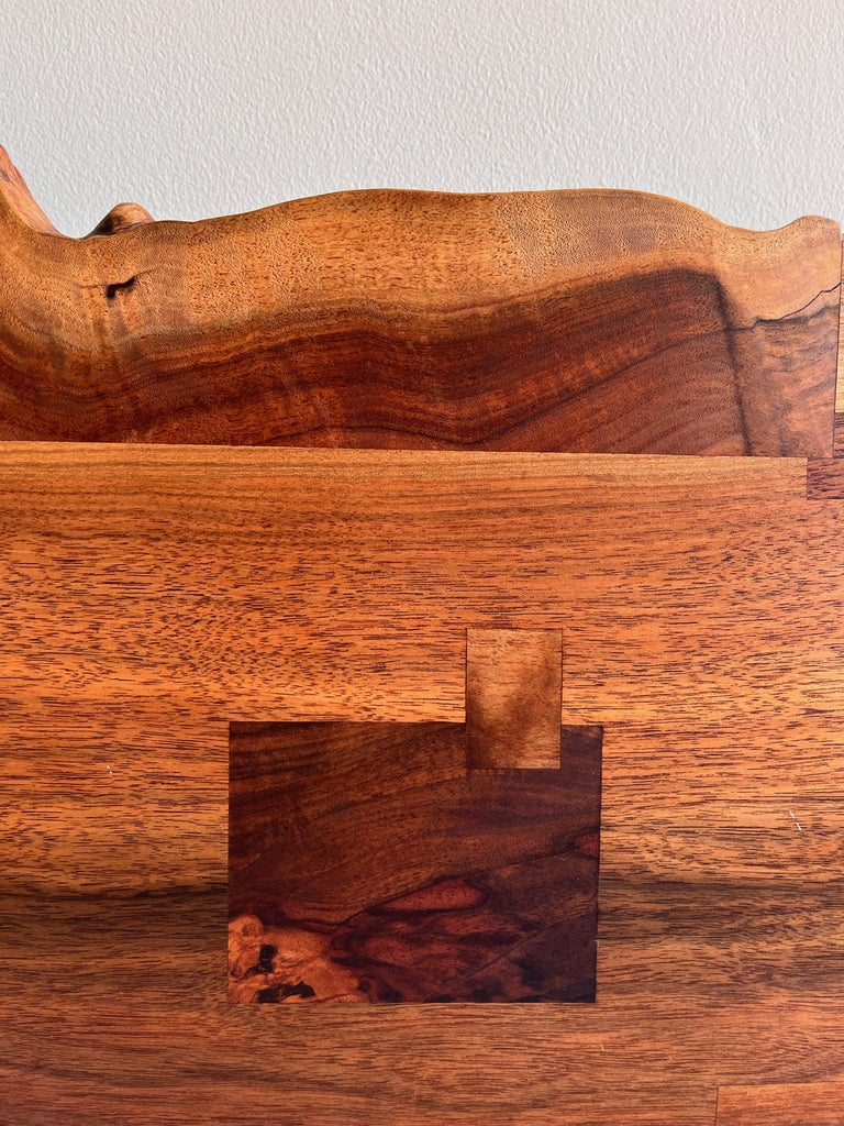 BDDW Horizontal Live-Edge Slab Bed For Sale at 1stDibs