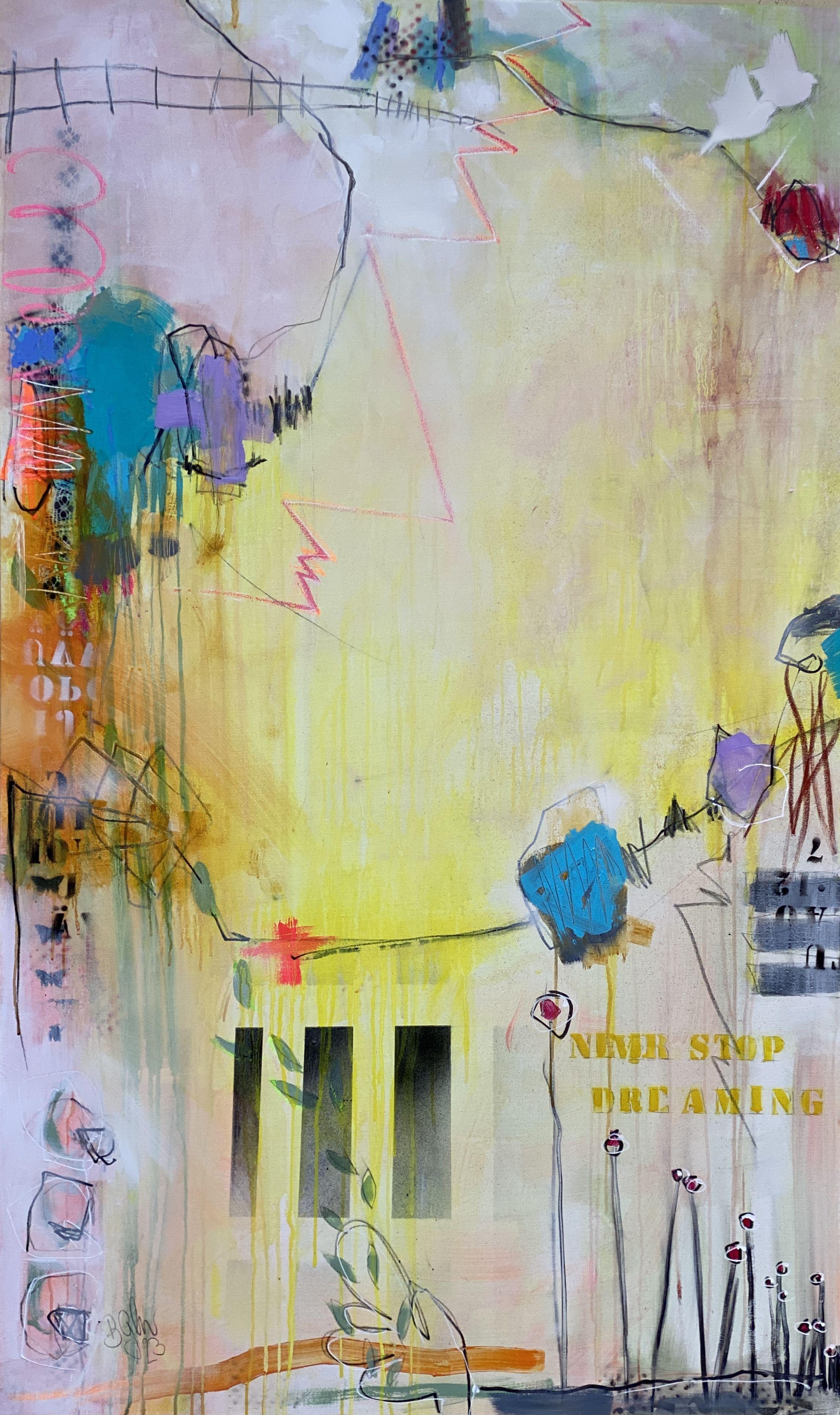 Bea Garding Schubert - Never Stop Dreaming No. 2, Painting, Acrylic on ...