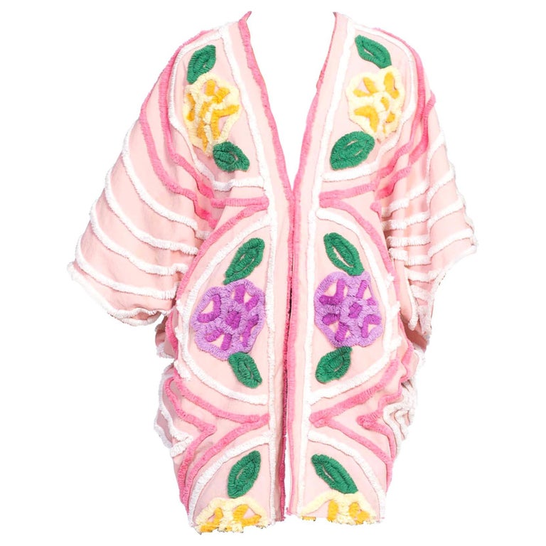 Beach robe cocoon made from mid century cotton chenille at 1stdibs