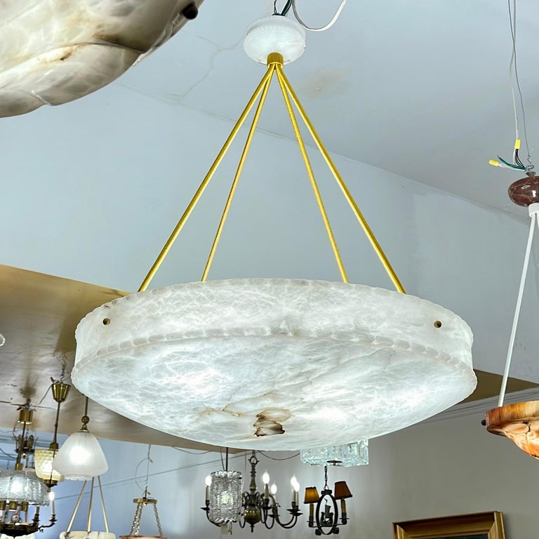 Beaded Alabaster Light Fixture For Sale at 1stDibs