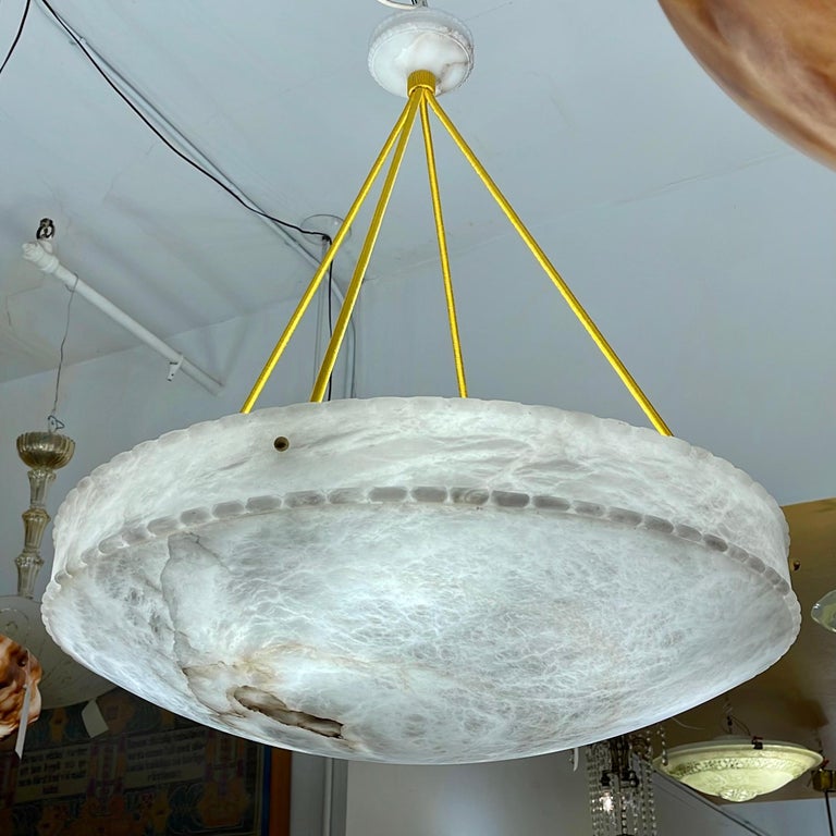 Beaded Alabaster Light Fixture For Sale at 1stDibs