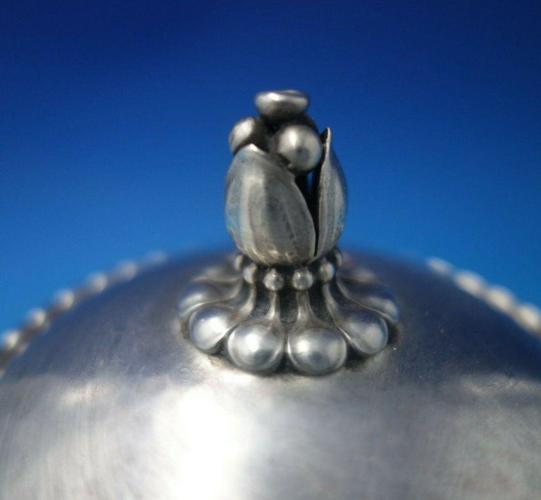 Beaded by Georg Jensen Sterling Silver Chocolate Pot Set 3pc #187 ...