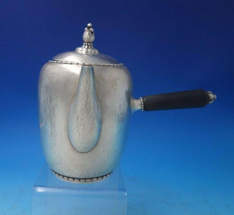 Beaded by Georg Jensen Sterling Silver Chocolate Pot Set 3pc #187 ...