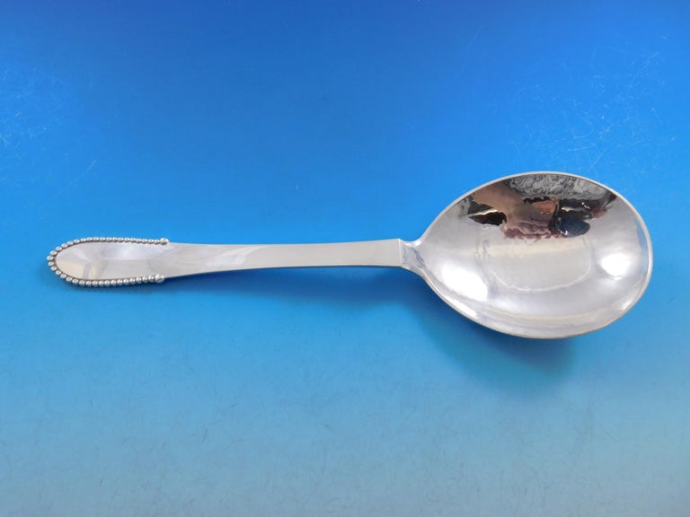 Beaded by Georg Jensen Sterling Silver Flatware Set for 12 Service 62 ...