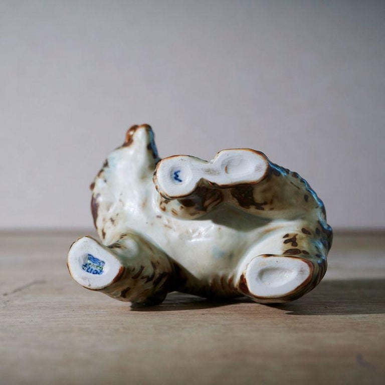 Bear Figure in Ceramic, Designed by Knud Kyhn For Sale at 1stDibs