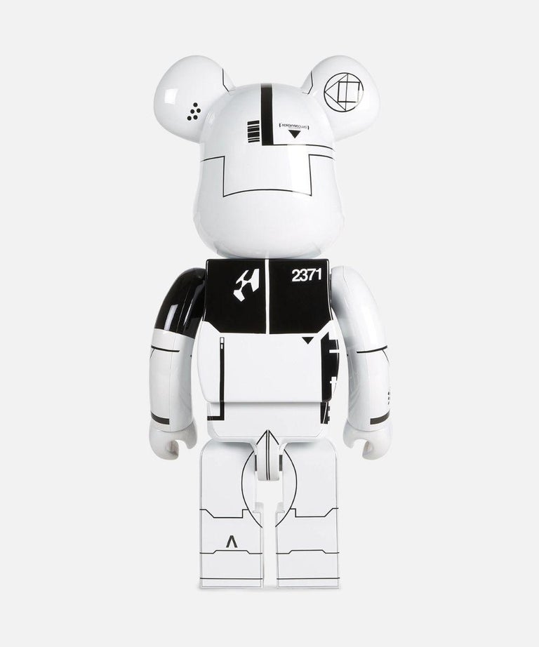 Bearbrick - 100%/400% Bearbrick Λcronym White Chrome For Sale at 1stDibs