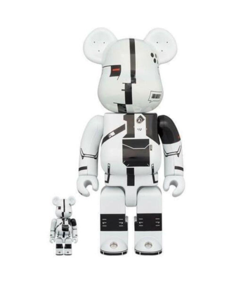 Bearbrick - 100%/400% Bearbrick Λcronym White Chrome For Sale at 1stDibs