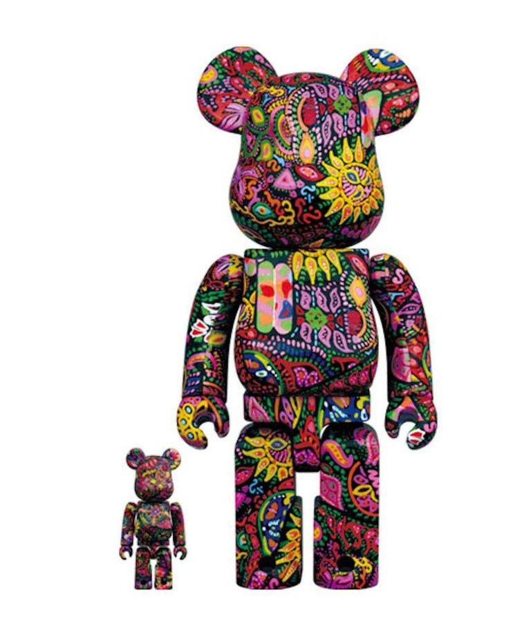 Bearbrick - 100%/400% Bearbrick Psychedelic Paisley For Sale at 1stDibs