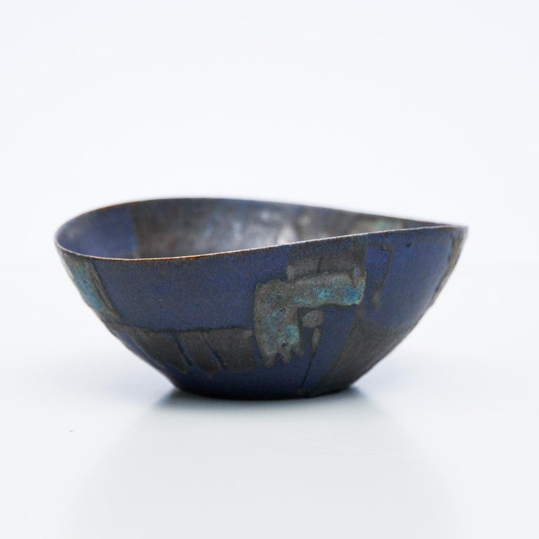 Beate Kuhn Abstract Ceramic Bowl, 1960s at 1stDibs
