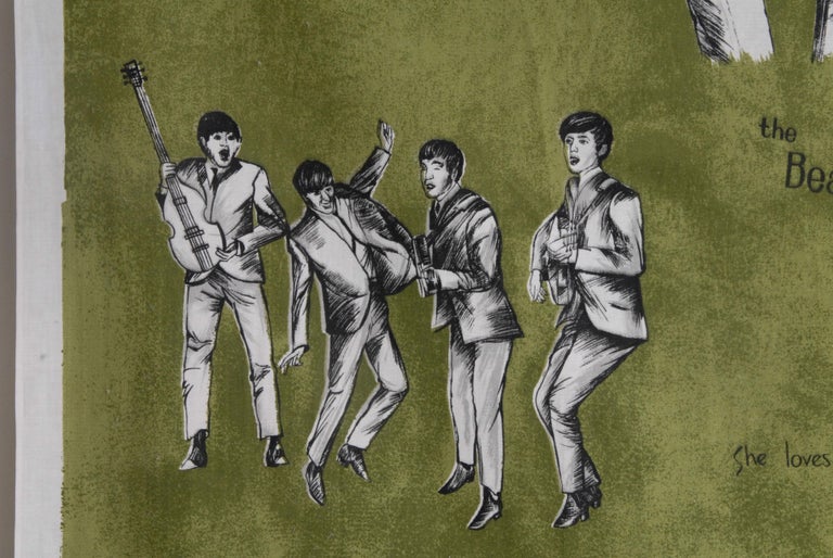 Beatles Fabric Holland, circa 1964 For Sale at 1stDibs | the beatles ...