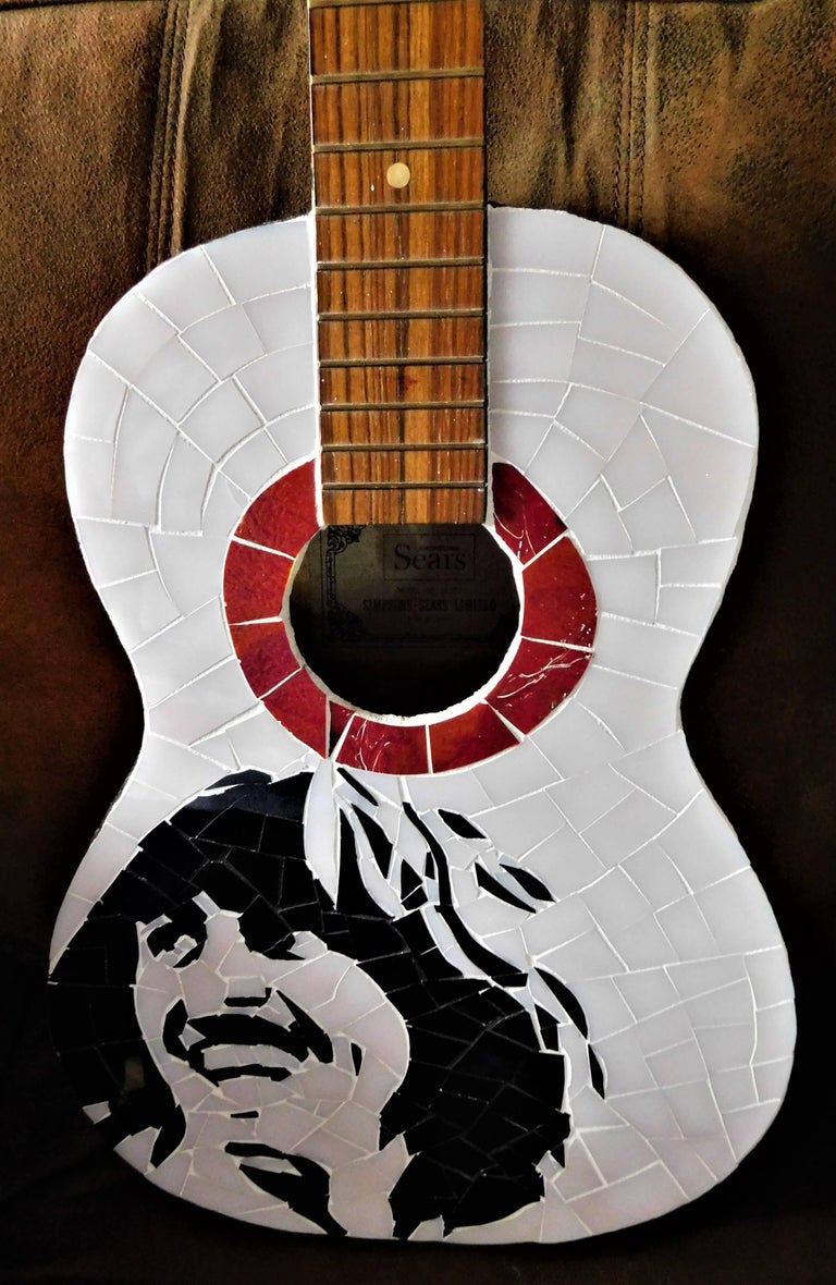 Beatles George Harrison Stained Glass Japanese Acoustic Guitar Artist ...