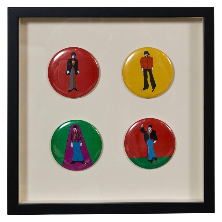 Beatles Yellow Submarine Buttons For Sale at 1stDibs