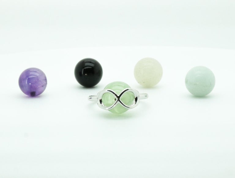 Beatrice Barzaghi Light Green Jade Gold Interchangeable Gems Cocktail ...