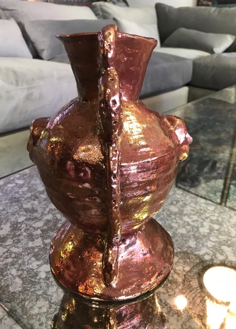 Beatrice Wood Copper Luster Glaze Large Rare Miracle Pot Vase, circa ...