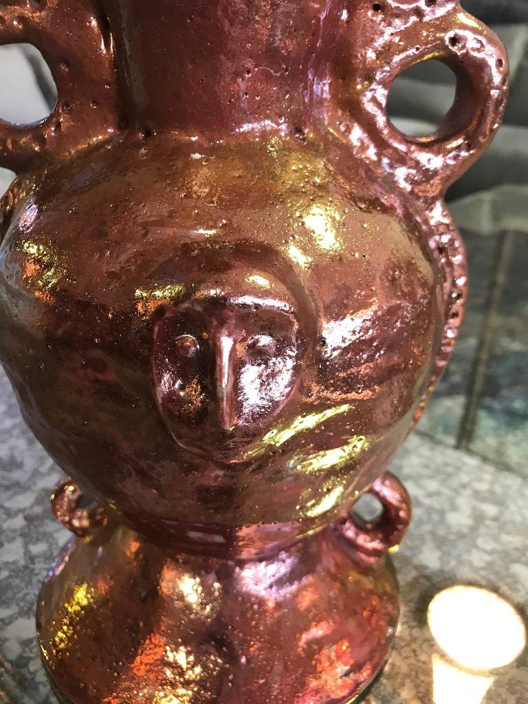 Beatrice Wood Copper Luster Glaze Large Rare Miracle Pot Vase, circa ...