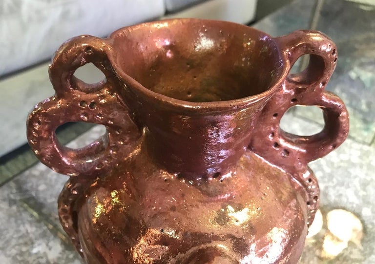 Beatrice Wood Copper Luster Glaze Large Rare Miracle Pot Vase, circa ...