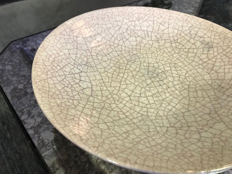 Beatrice Wood Early Large Multi-Fired Crackle Glaze Low Bowl, circa ...