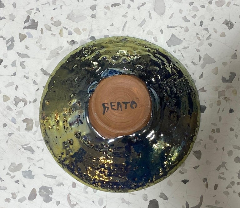 Beatrice Wood Signed Volcanic Iridescent Gold Luster Studio Pottery ...