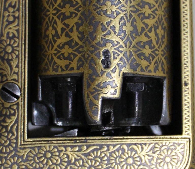 Beaumont-Adams Revolver with Gold Damascene Embellishment and Original ...