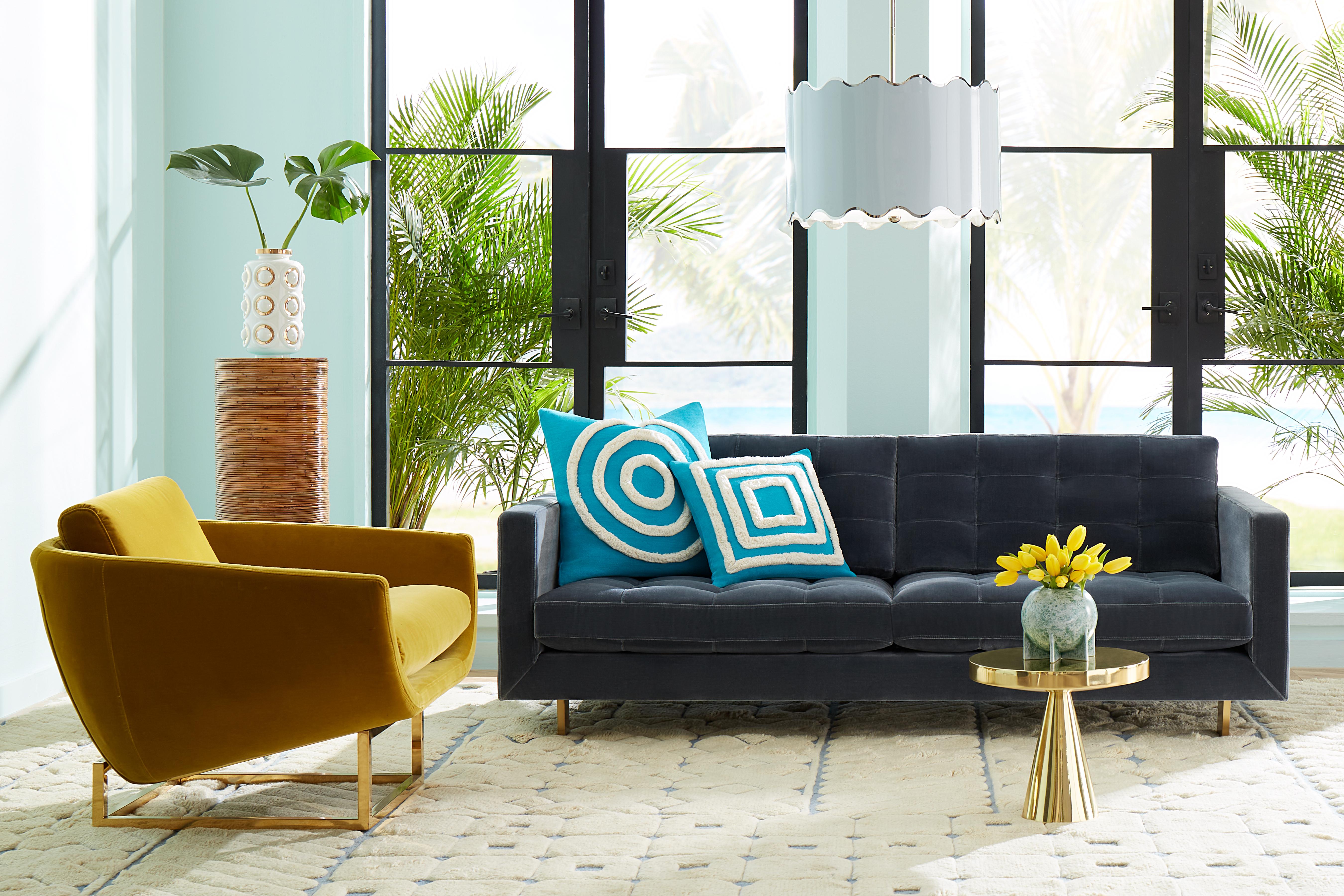 Beaumont Velvet Lounge Chair at 1stDibs