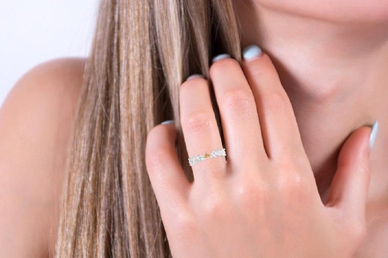 Beautiful 18K White Gold Ring with 1.45 Ct Natural Diamonds- AIG Cert ...