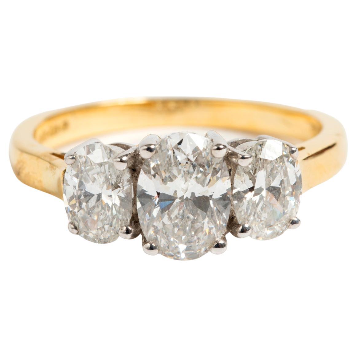 Beautiful Gold and Diamond Ring, Signed Trev For Sale at 1stDibs