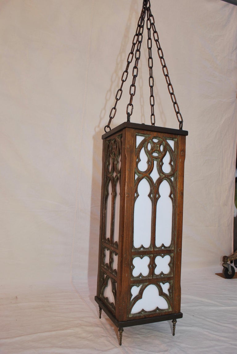 Beautiful 1920s Gothic Wood Lantern For Sale at 1stDibs | gothic ...