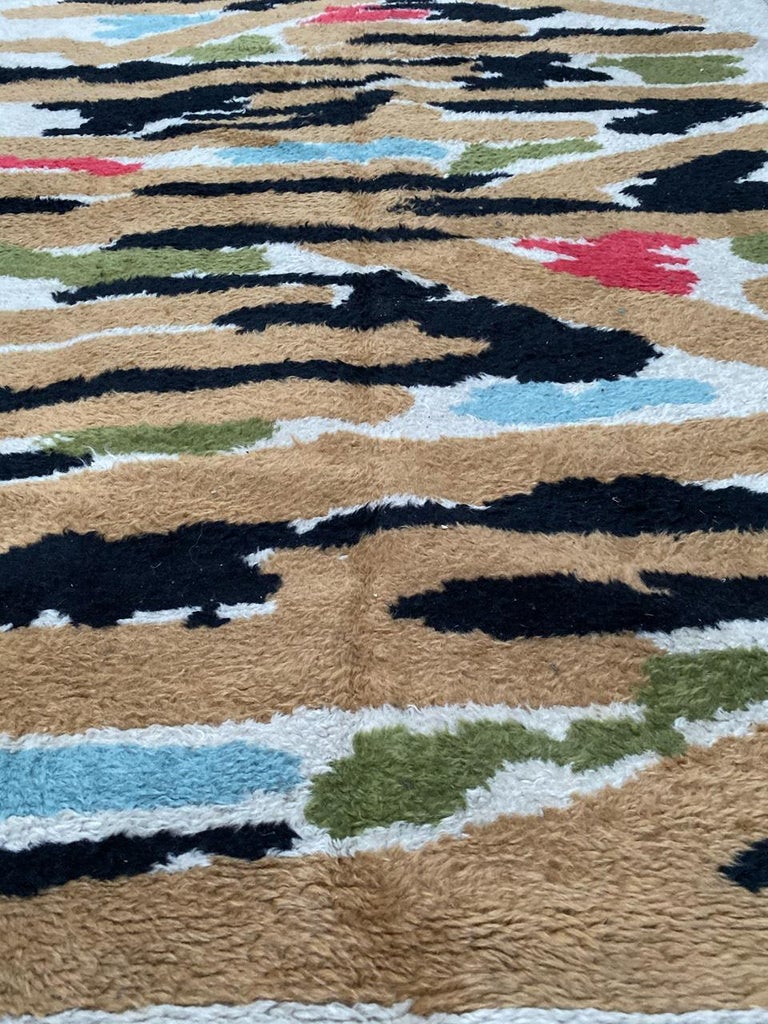 Beautiful 1960s French Hand Knotted Rug Signed Jacques Borker For Sale ...