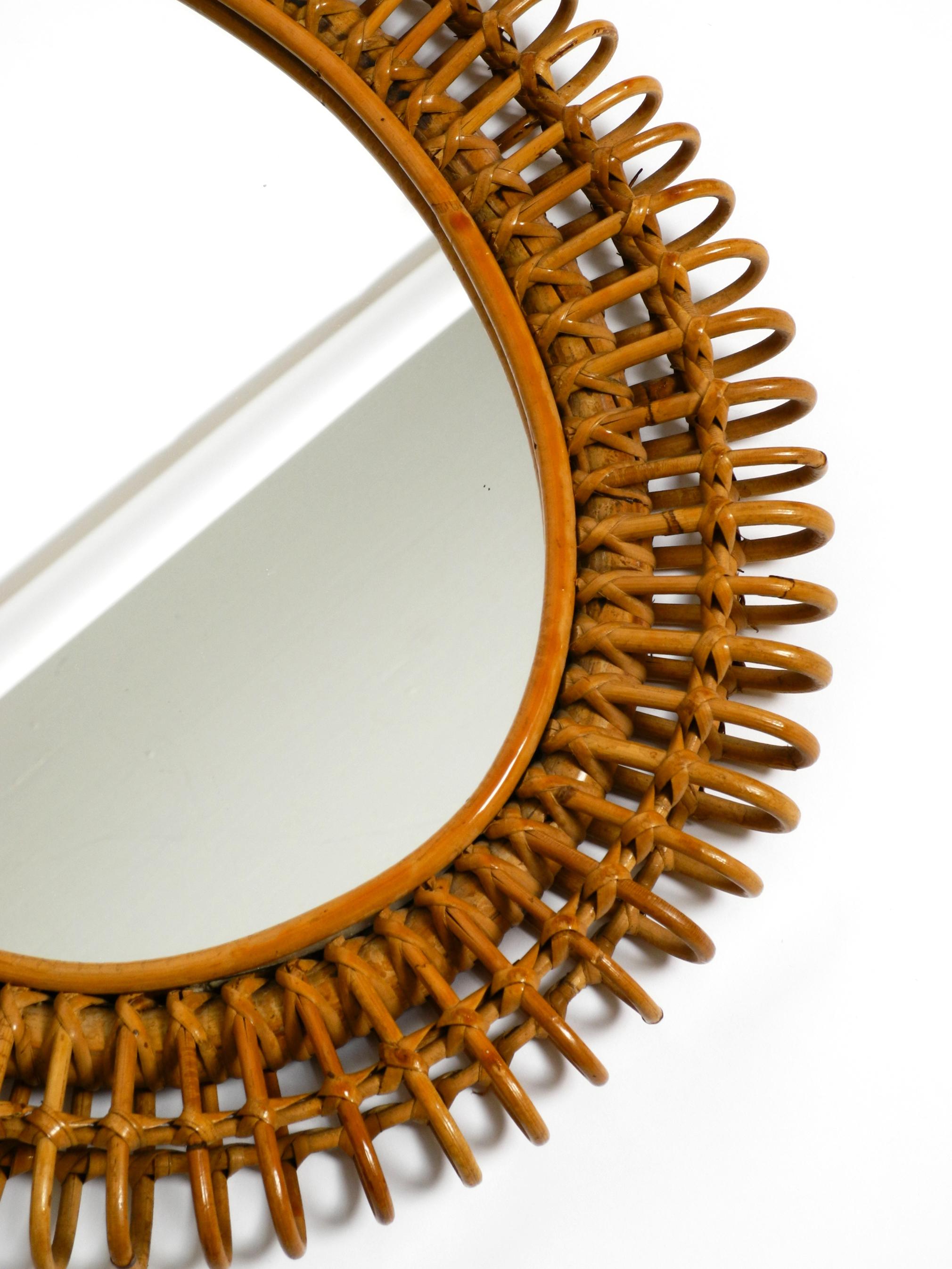 Beautiful 1960s Italian bamboo oval wall mirror in loop design For Sale ...