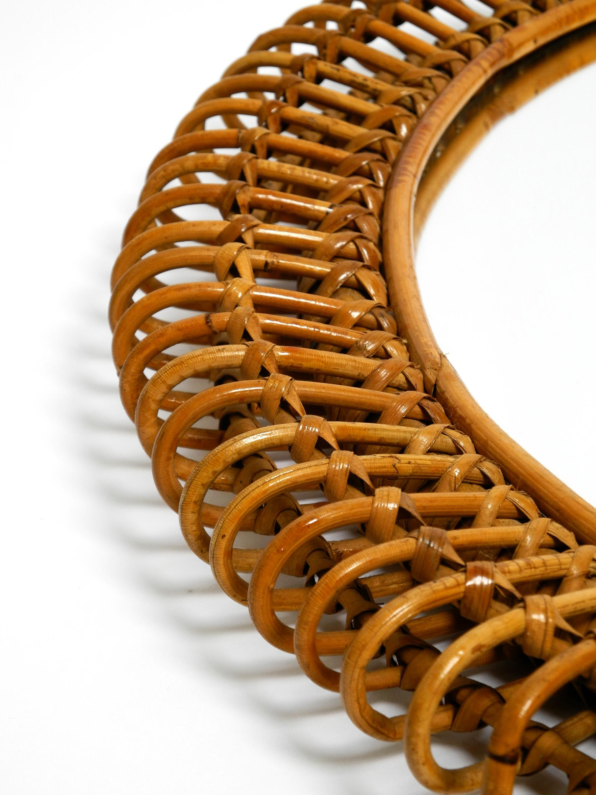 Beautiful 1960s Italian bamboo oval wall mirror in loop design For Sale ...