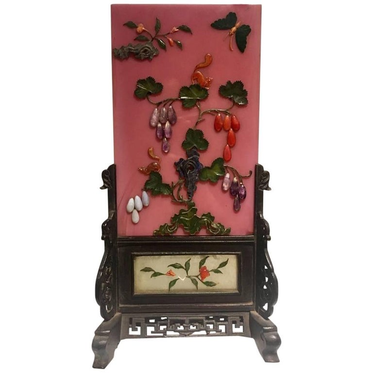Beautiful 19th-20th Century Chinese Decorative Pink Glass For Sale at ...