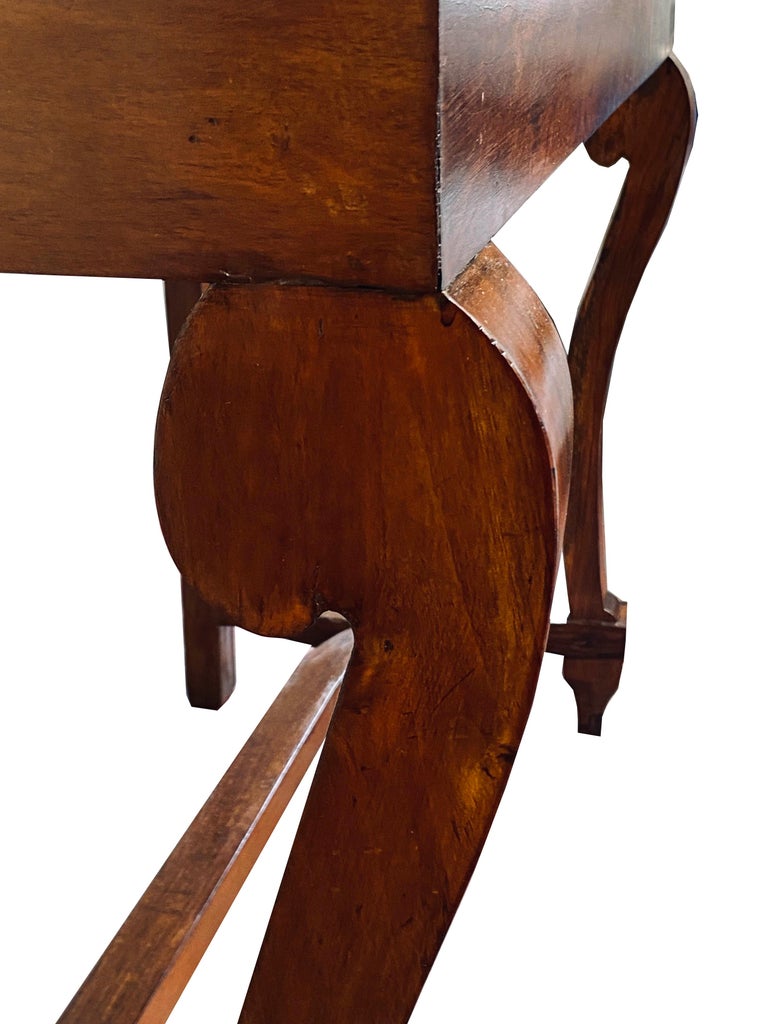 Beautiful 19th Century Antique Italian Walnut Console For Sale at 1stDibs