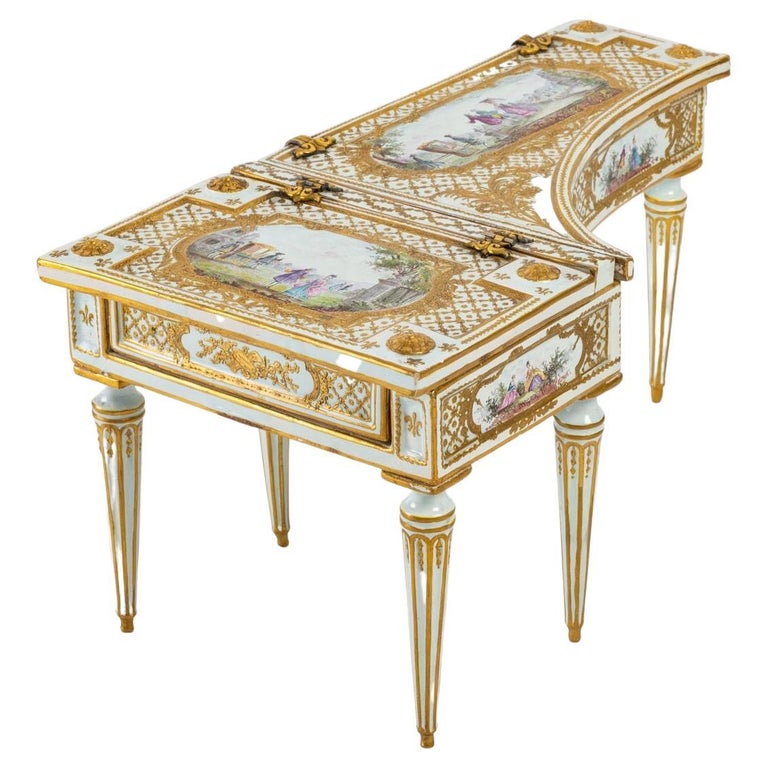 Beautiful 19th Century German Porcelain Piano at 1stDibs
