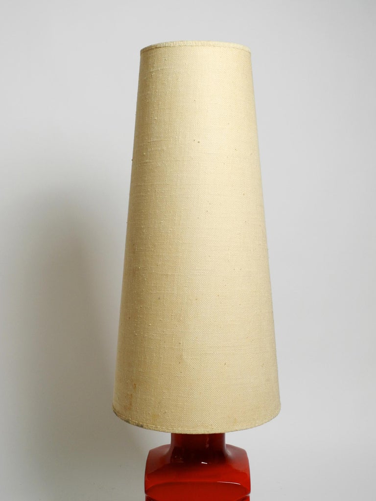 Beautiful 60s Large Red Space Age Ceramic Floor Lamp with a Huge ...