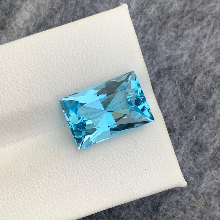 Beautiful 8.50 Carat Faceted Sky Blue Topaz Gemstone From Brazil ...